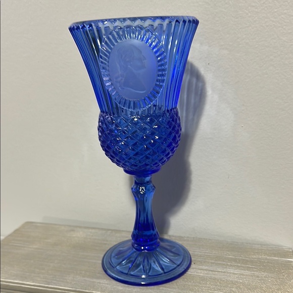 Avon | Accents | Vintage Avon Cobalt Blue Tall George Washington Goblet ...